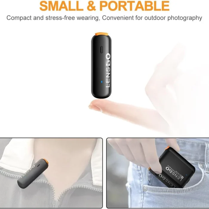 Lensgo 318C mini wireless lavalier microphone - Camerajoint Store